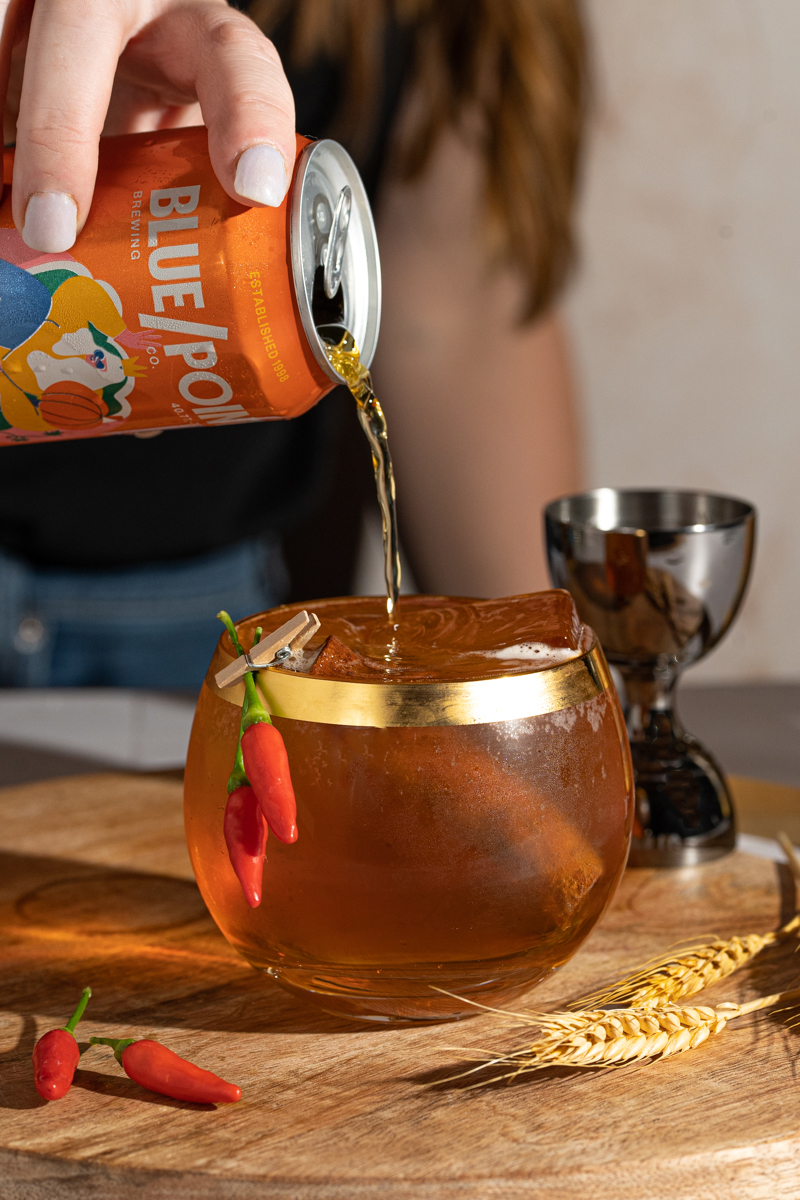 Spicy Pumpkin Beer & Tequila Cocktail - The Boozy Ginger