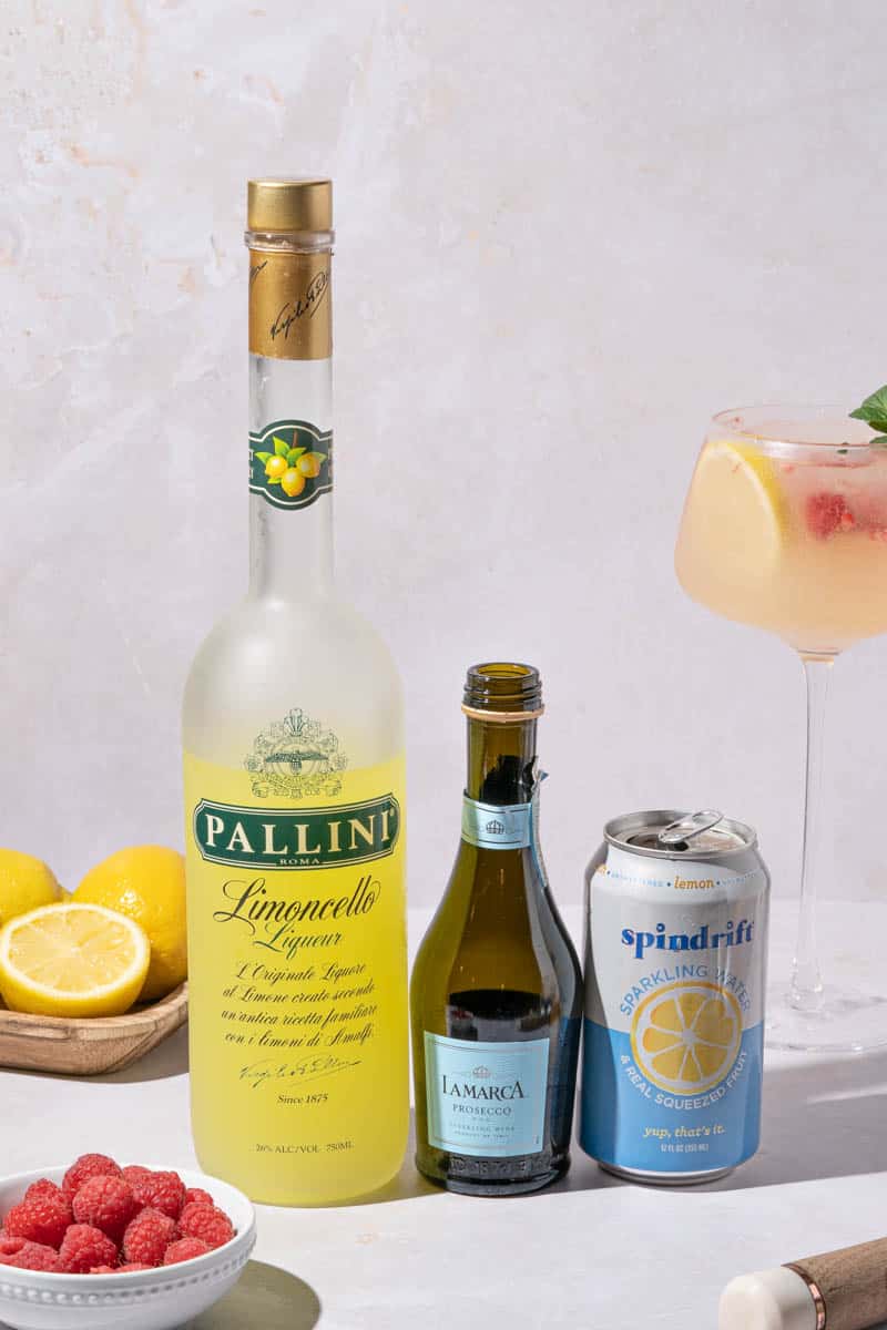 Raspberry Limoncello Spritz Cocktail - The Boozy Ginger