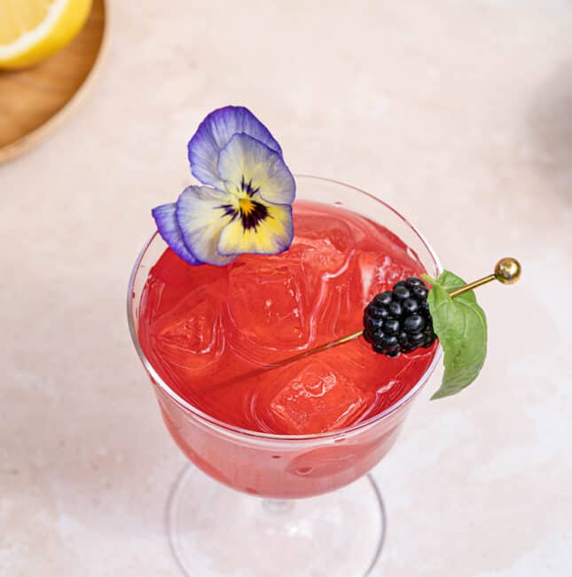 Basil Blackberry Smash Cocktail - The Boozy Ginger