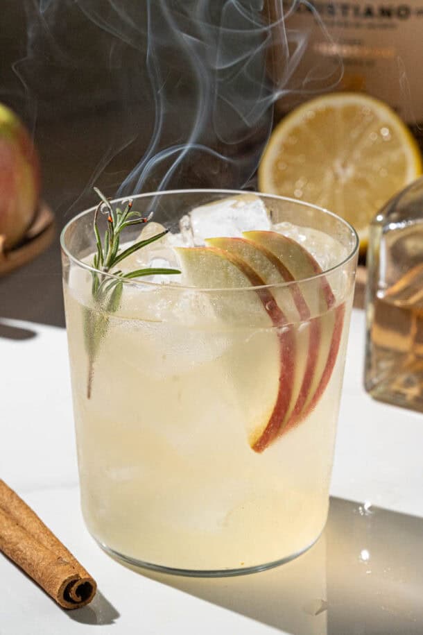 Smoked Tequila Apple Rosemary Smash - The Boozy Ginger