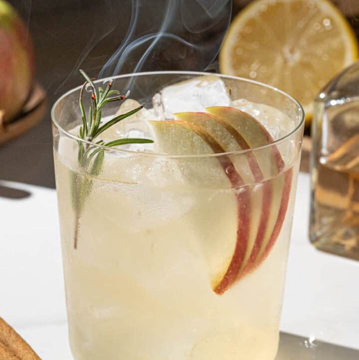 Smoked Tequila Apple Rosemary Smash - The Boozy Ginger