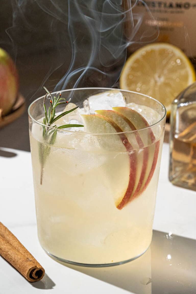 Smoked Tequila Apple Rosemary Smash - The Boozy Ginger