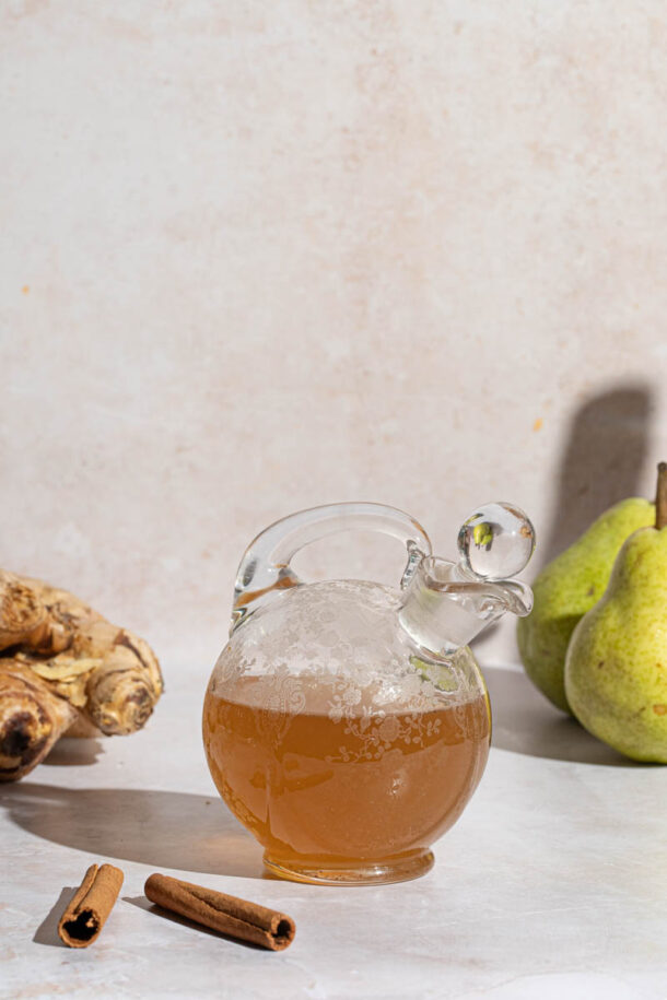 Spiced Ginger and Pear Syrup - The Boozy Ginger