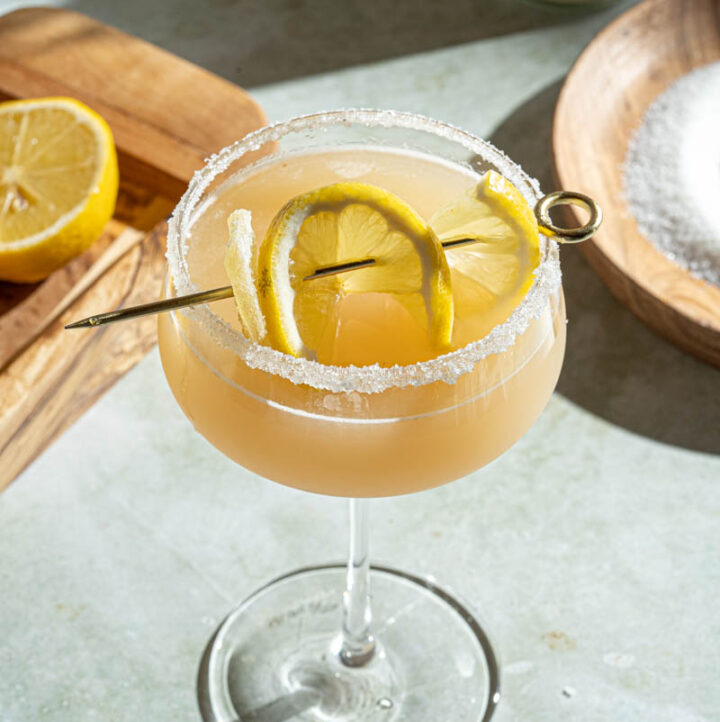 Honey and Ginger Lemon Drop Cocktail - The Boozy Ginger