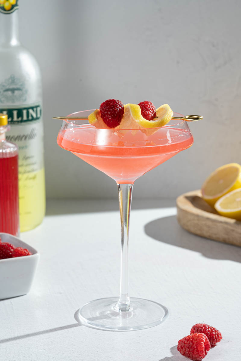 Raspberry Limoncello Martini - The Boozy Ginger